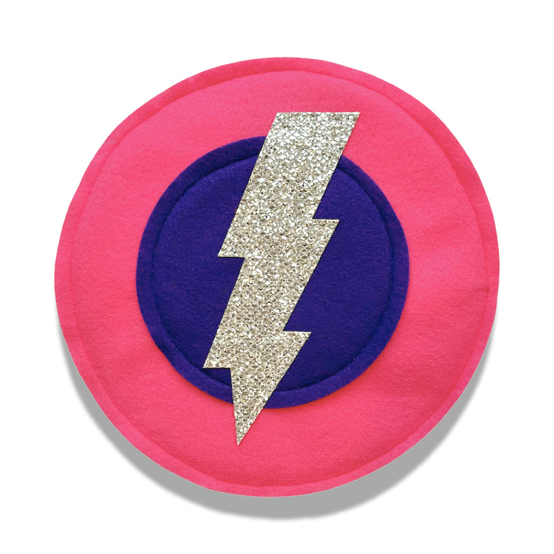 Kids Superhero Shield - Silver Bolt/Purple/Pink – Creative Capes