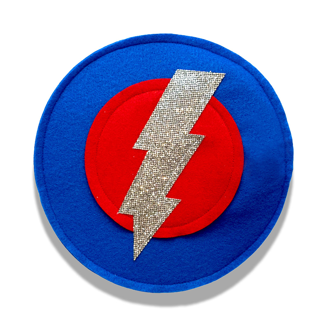 Kids Superhero Shield - Silver Bolt/Red/Blue – Creative Capes