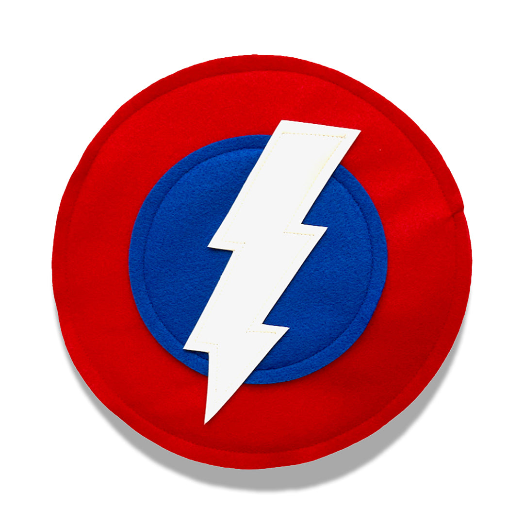 Kids Superhero Shield - Red/Blue/White Bolt – Creative Capes