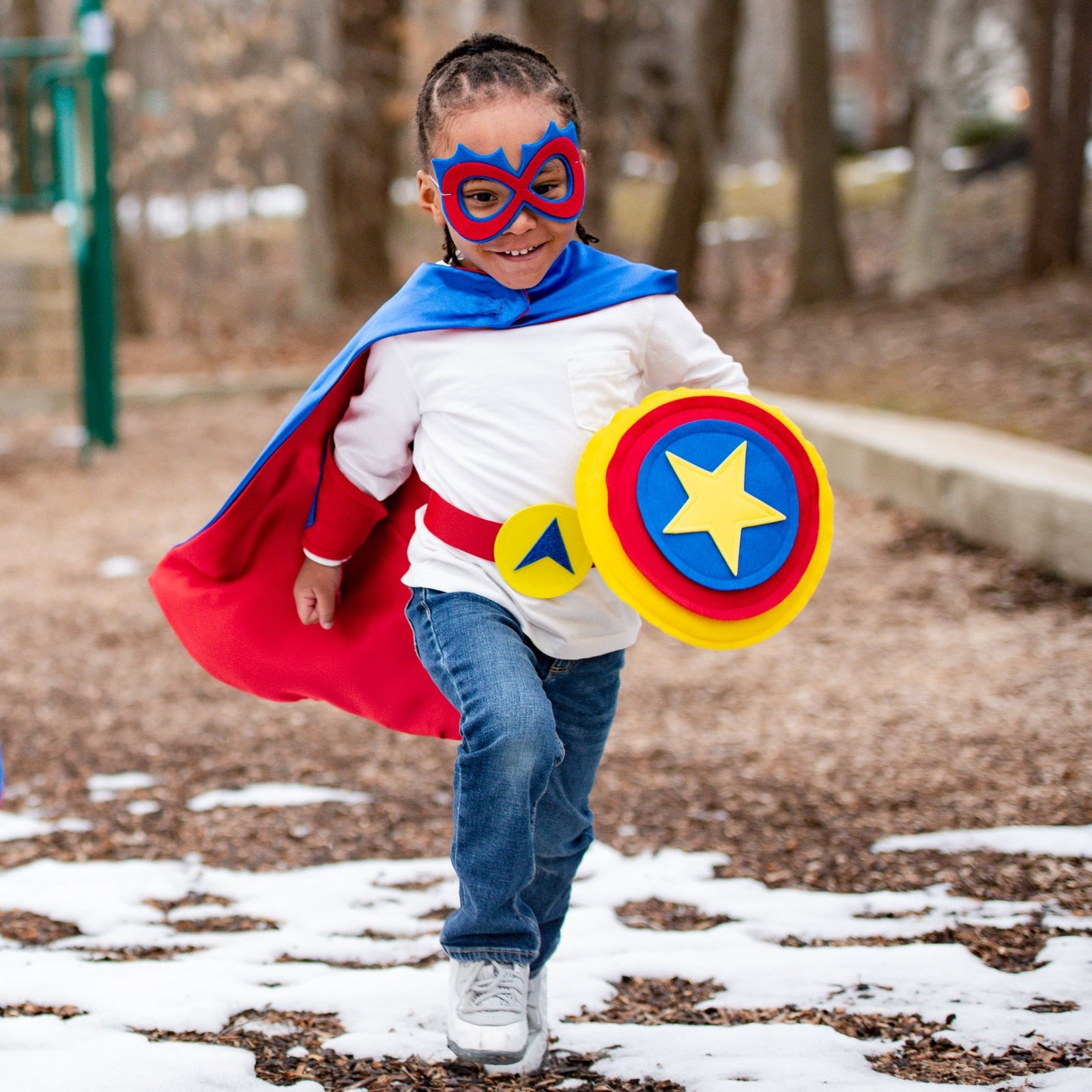 Kids Superhero Shield - Blue/Red/Yellow – Creative Capes