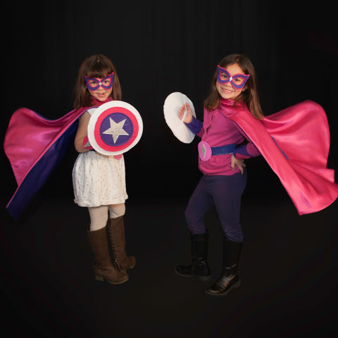 Kids Superhero Shield - Purple/Pink/White – Creative Capes
